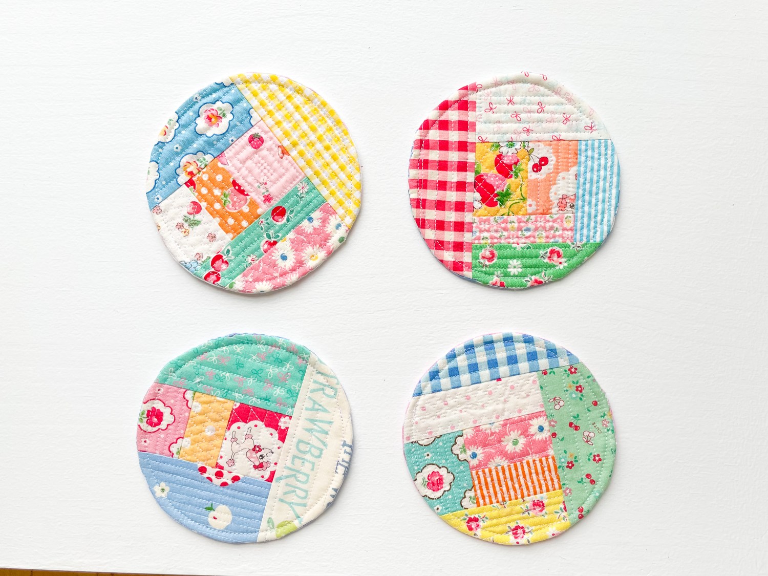 happy scrappy coaster main 3 – Ma & Me Designs